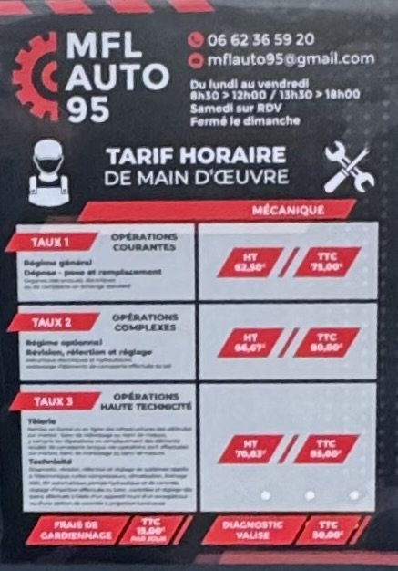Garage Mfl Auto 95 à Méry-Sur-Oise (95540) : Devis & Rendez-vous | Vroomly