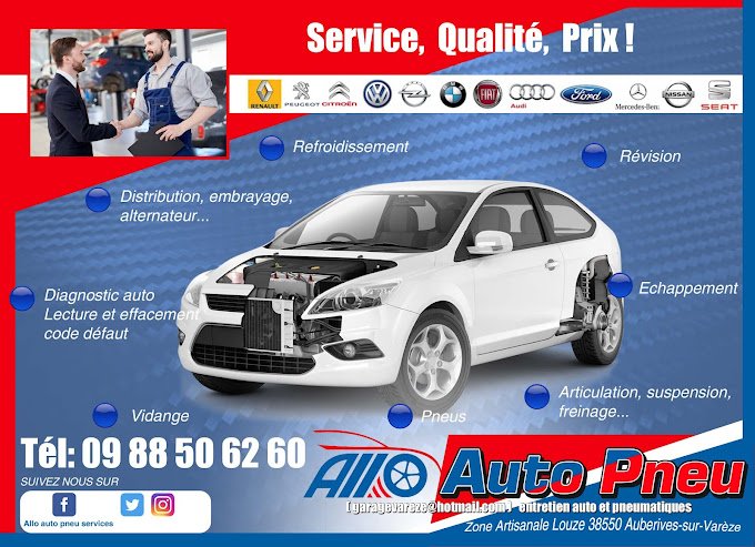 Garage Allo Auto Pneu à Auberives-Sur-Varèze (38550) : Devis & Rendez ...